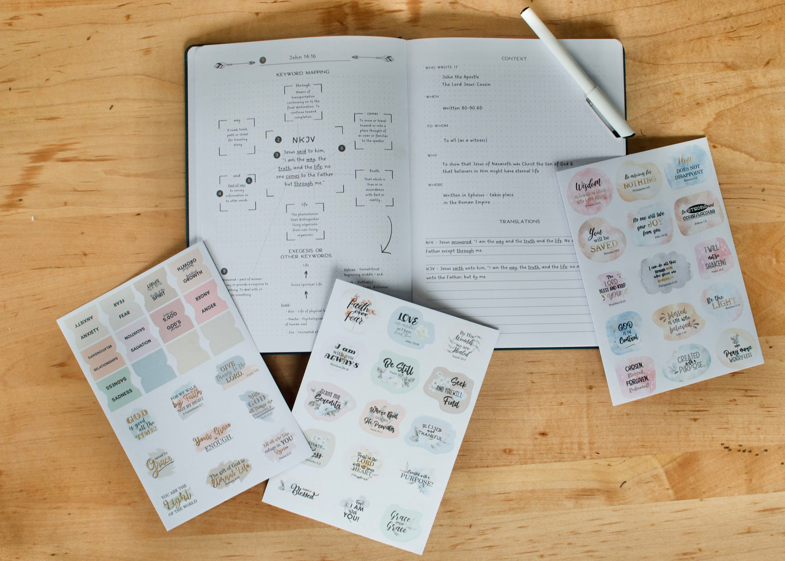 Women's Linen Bible Verse Mapping Journal - 7" x 10"